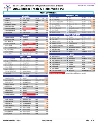 REGIONAL TRACK RANKINGS | PDF