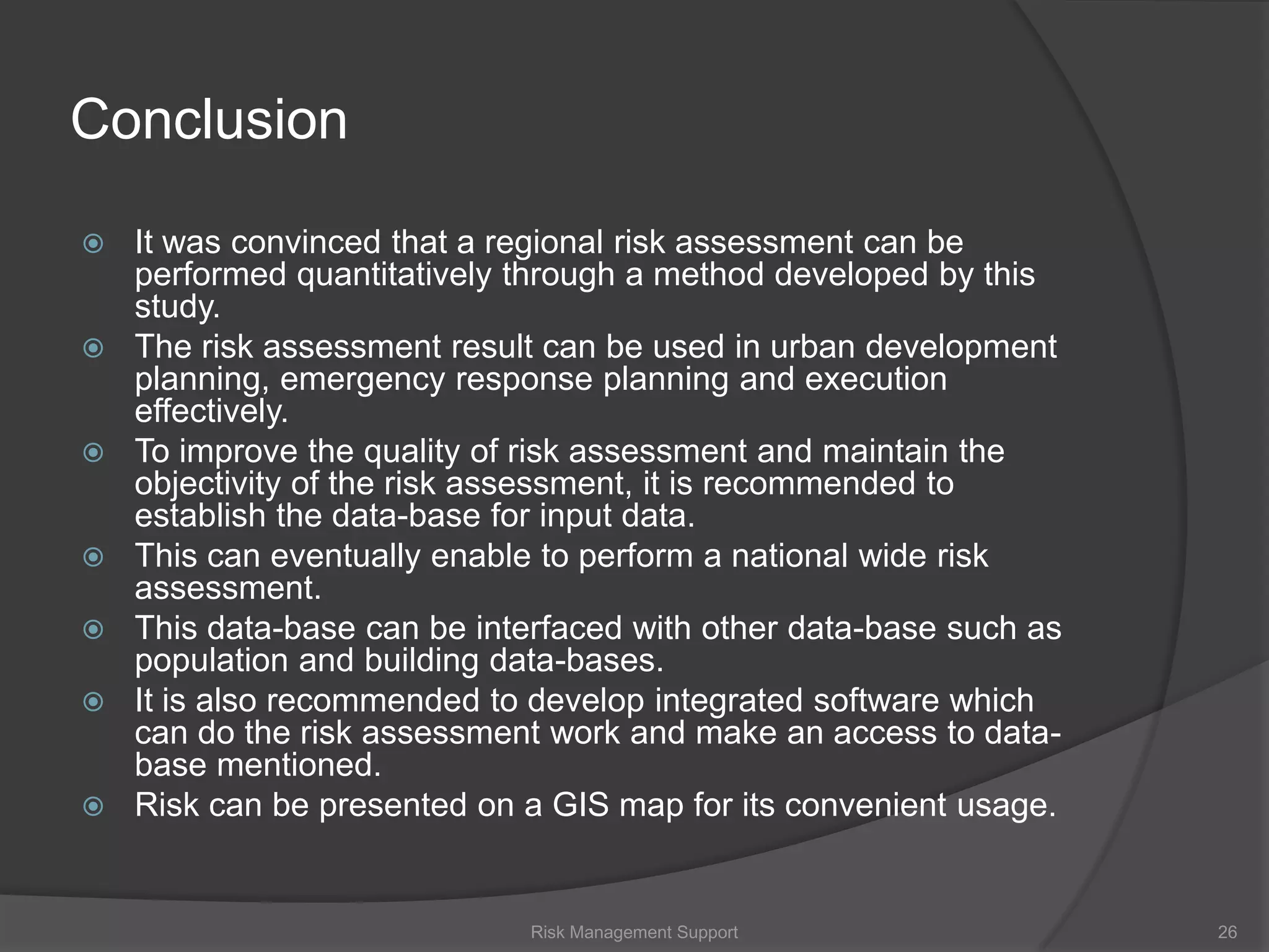 A Study for Development of Regional Risk Assessment for Technological Disaster | PPT