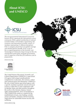 ICSU-UNESCO Regional Science and Technology Workshops | PDF