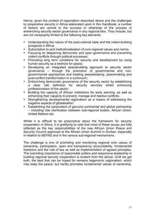 Regional actors and security sector governance | PDF