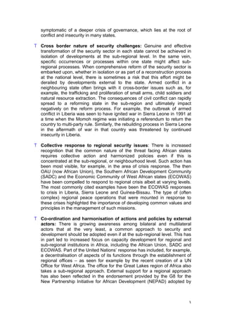 Regional actors and security sector governance | PDF