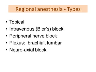 Regional Anaesthesia.pptx | Brain and Nervous System Disorders ...