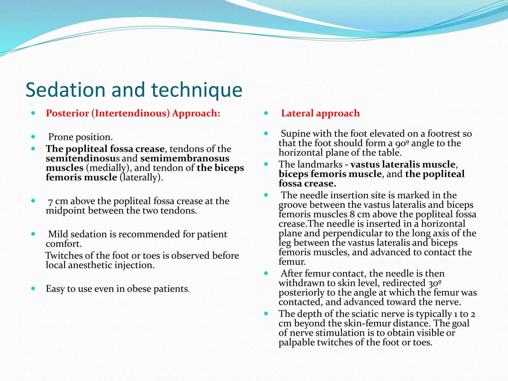 Regional anaesthesia lower limb blocks | PPTX