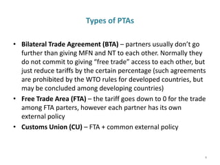 Regional and bilateral trade agreement | PDF