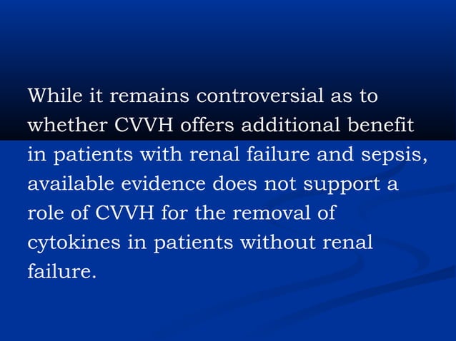 CRRT | PPT | Blood Disorders | Diseases and Conditions