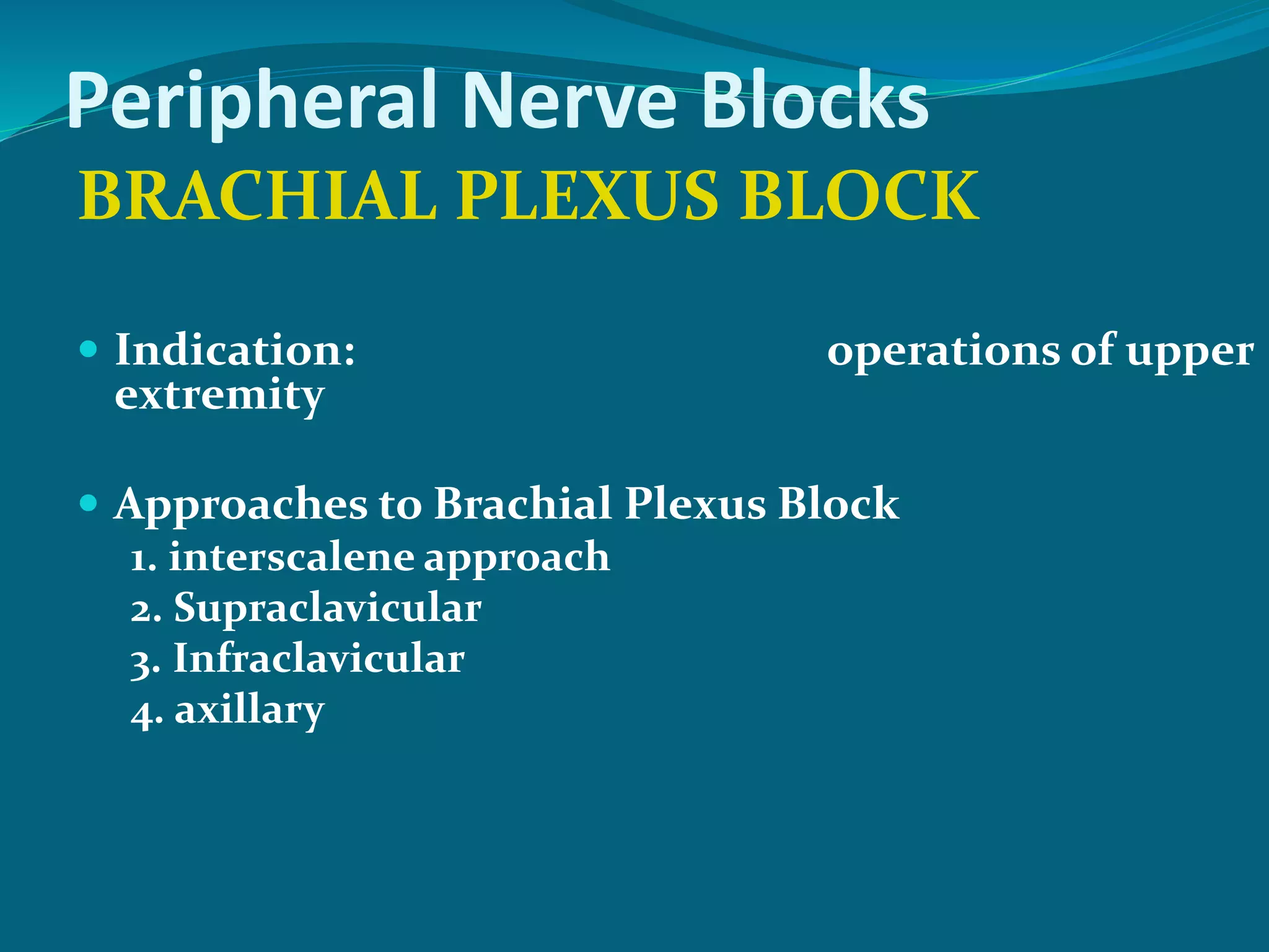 Regional anesthesia | PPTX
