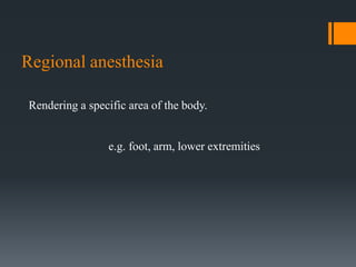 Regional anesthesia by Dr. Ali Mujtaba | PPT