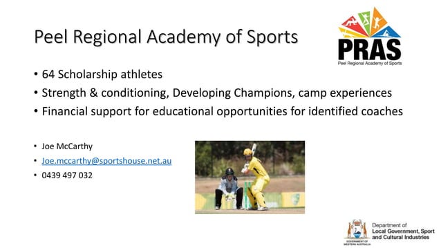 Regional Athlete Support Program | PPT