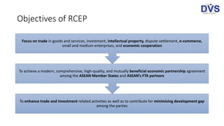 Regional Comprehensive Economic Partnership: India's Standpoint | PPTX