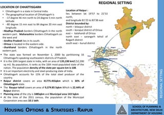 Regional context of Raipur, Chhattisgarh. | PPTX