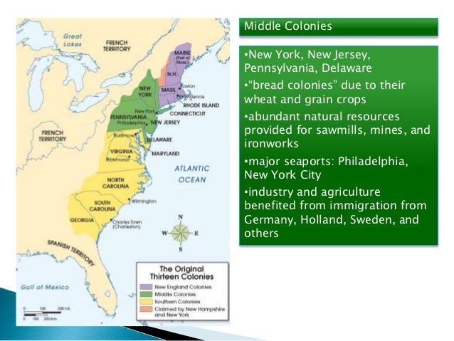Middle Colonies Port Cities
