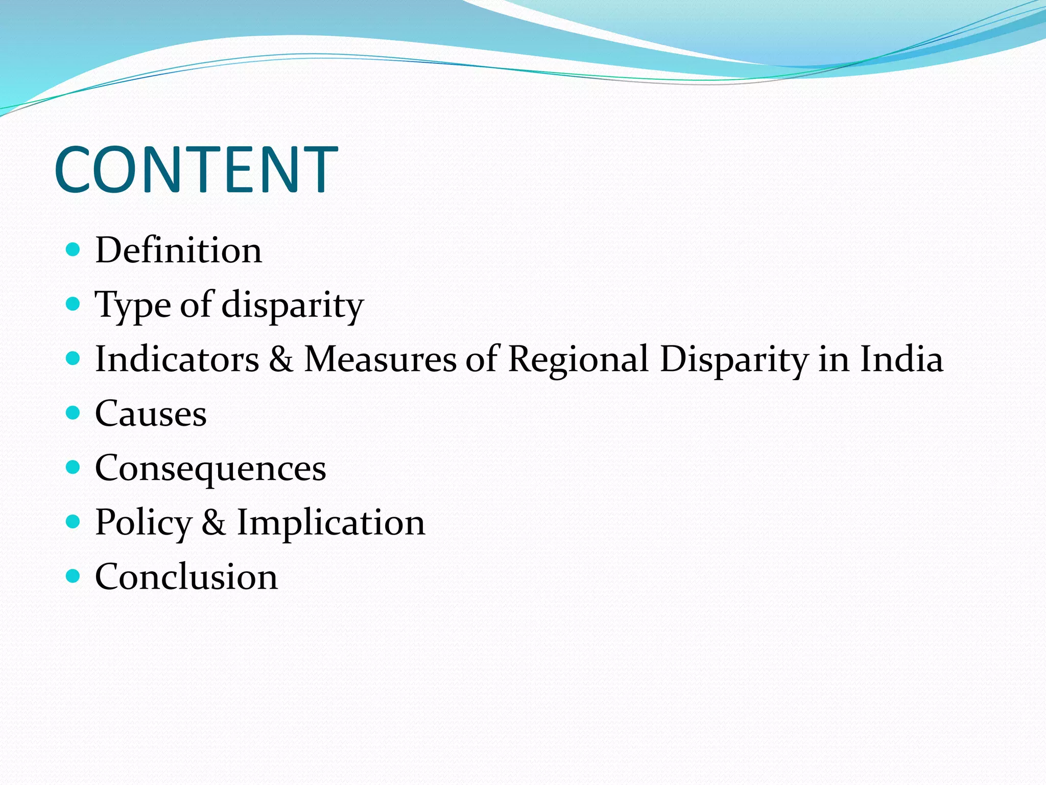 REGIONAL DISPARATY IN INDIA | PPTX