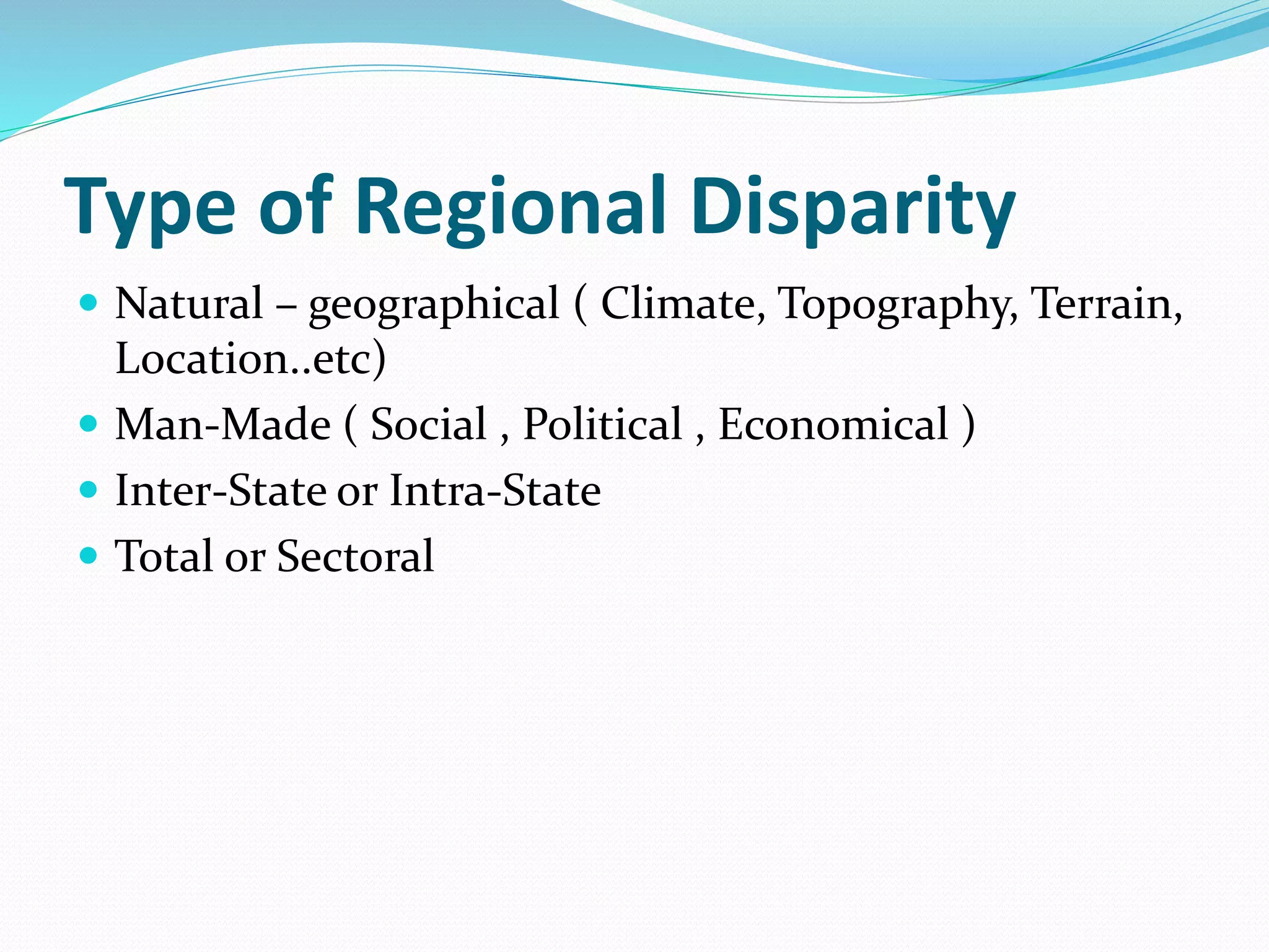 REGIONAL DISPARATY IN INDIA | PPTX