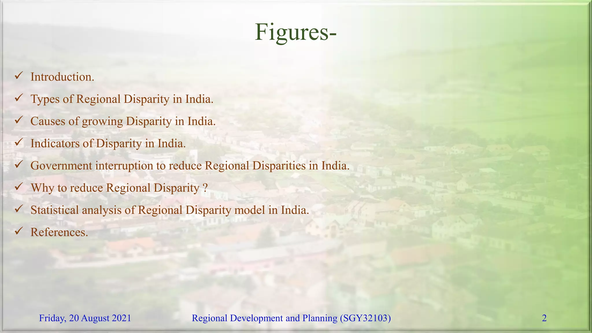 Regional disparity in India | PPSX