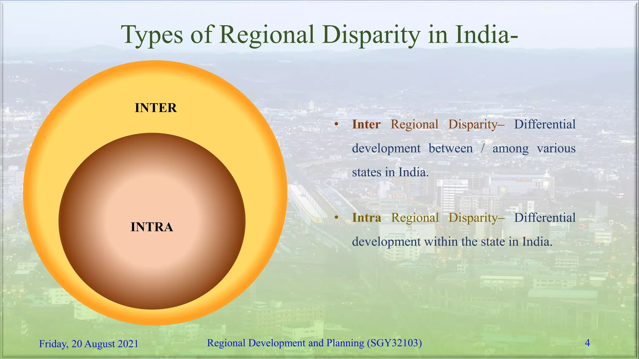 Regional disparity in India | PPSX