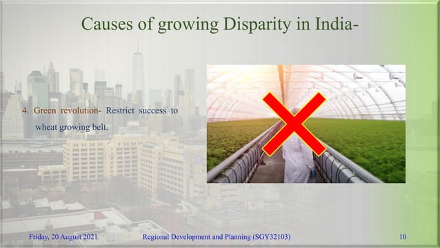 Regional disparity in India | PPSX | Debated Sensitive Social Issues ...