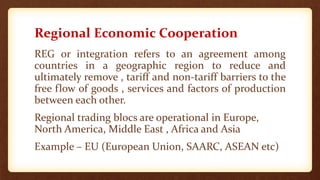 Regional economic cooperation | PPTX
