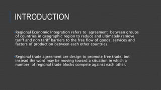 Regional economic integration | PPTX