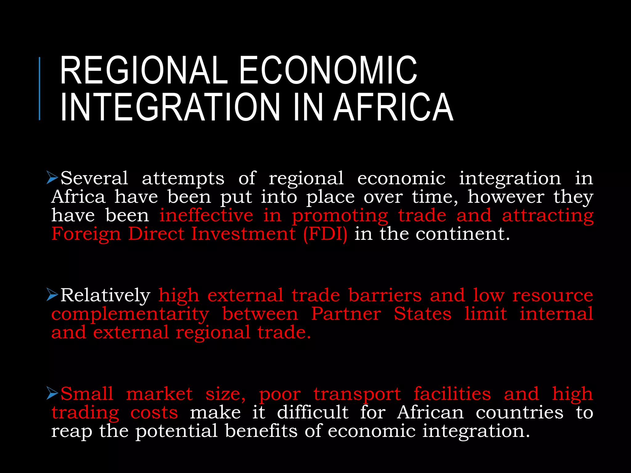 Regional economic integration in Africa | PPTX