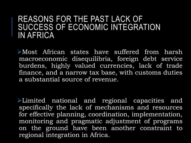 Regional economic integration in Africa | PPTX | Africa Travel | Travel Locations