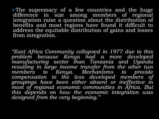 Regional economic integration in Africa | PPTX