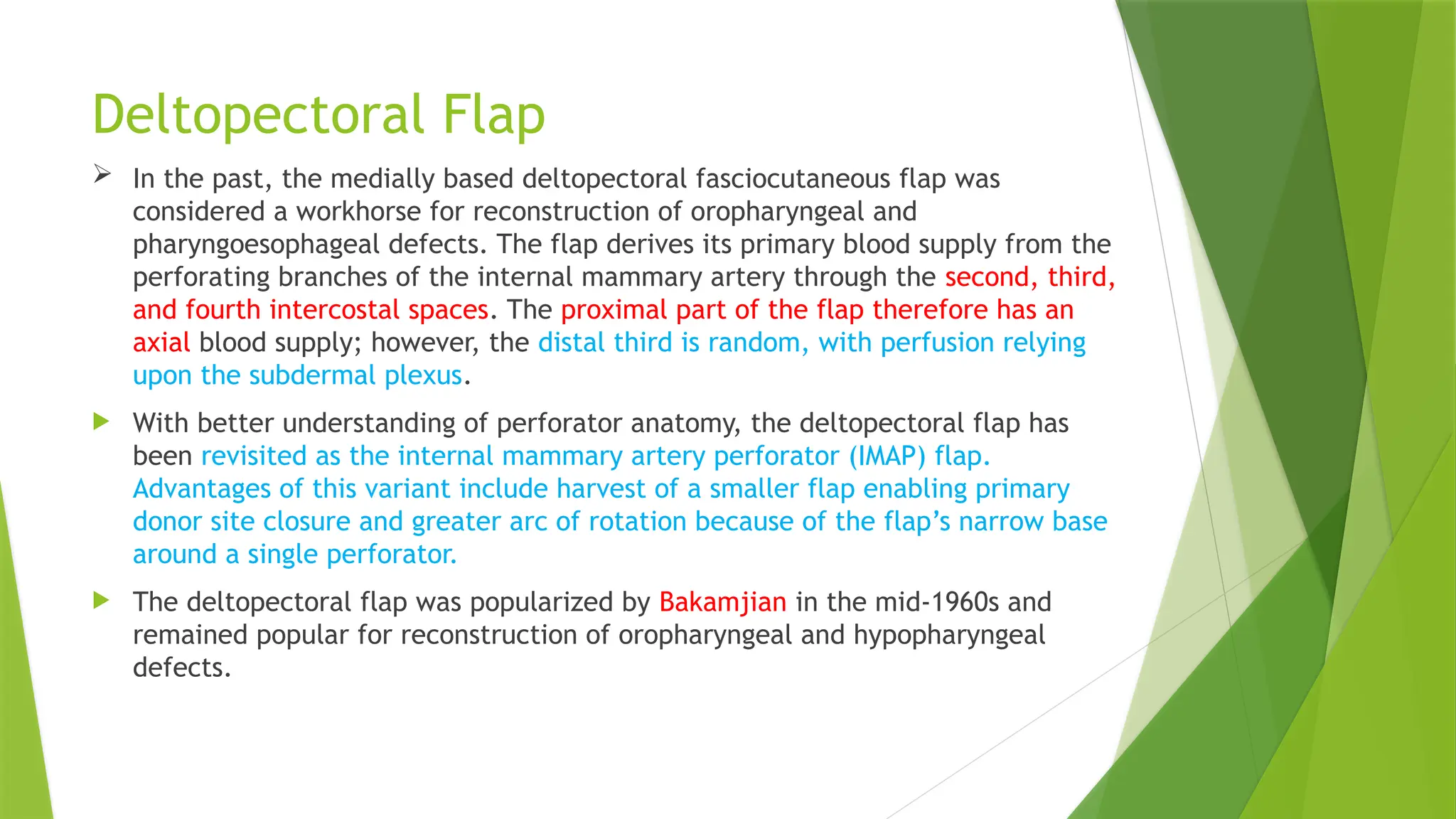 Regional flap Reconstruction in Head & Neck Surgeries | PPTX