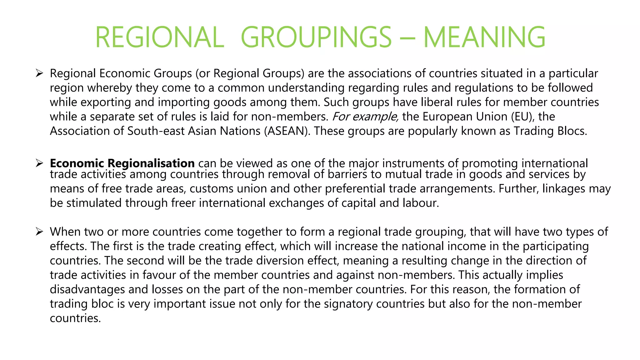 Regional grouping | PPTX