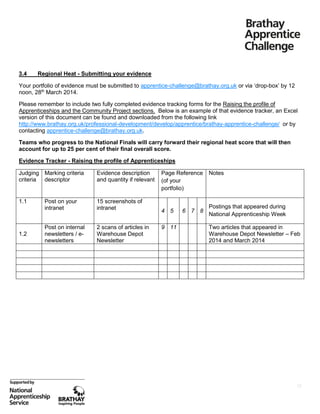 Regional Heat Brathay Apprentice Challenge Toolkit 2014 | PDF