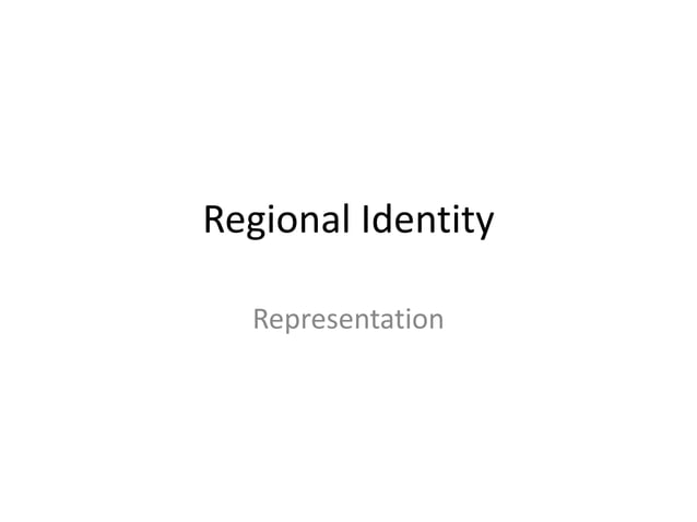 Regional Identity 1 | PPTX