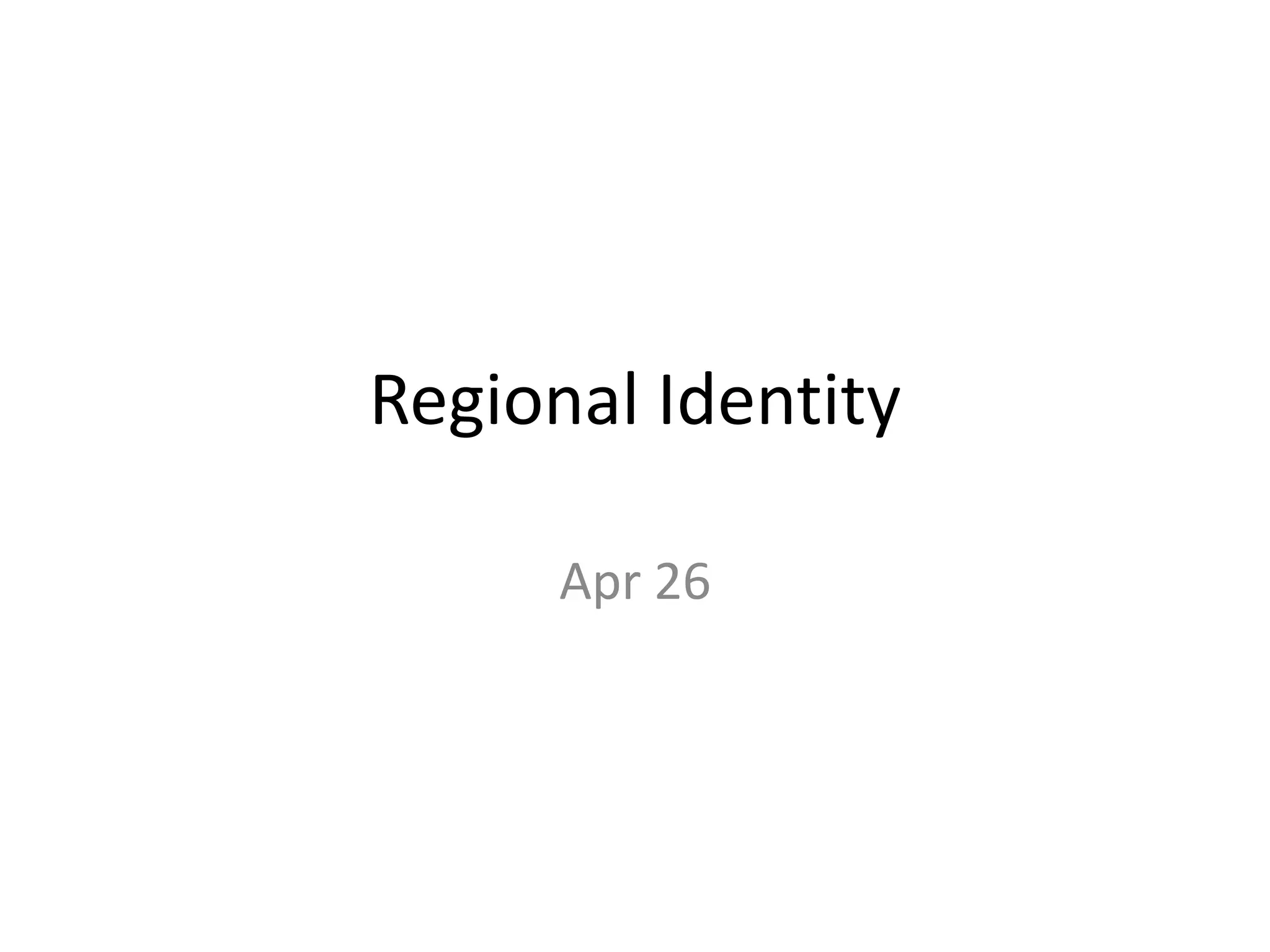 Regional identity | PPT