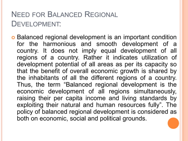 Regional imbalance | PPTX