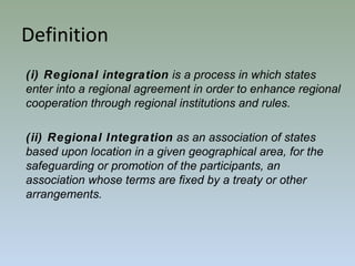 Regional Integration | PPT