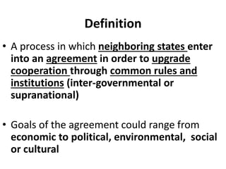 Regional integration and developing countries | PPTX