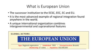 Regionalism and Global Politics : European Union as an example. | PPTX