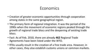 Regionalism and Global Politics : European Union as an example. | PPTX