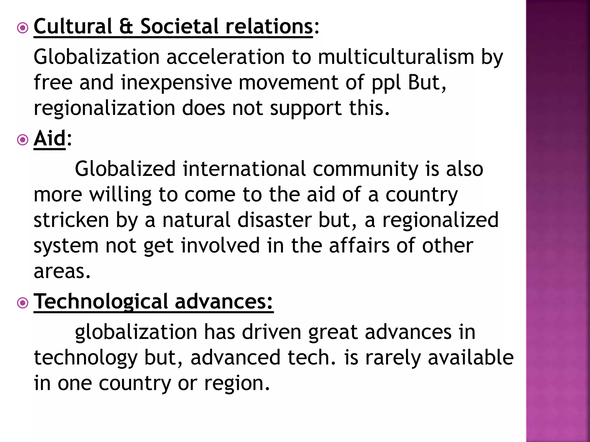 Regionalization vs globalisation | PPTX