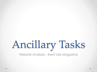 Website Analysis Kent Life | PPT