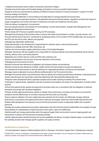 Regional Manager SCM | PDF | Business Administration | Business