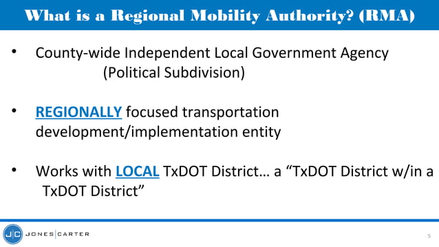 Regional Mobility Authority | PPT