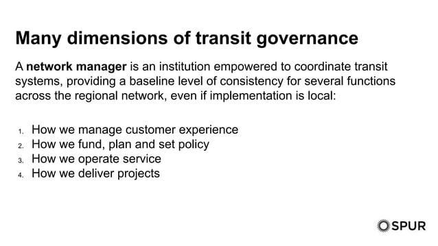 Regional options for caltrain governance | PPT