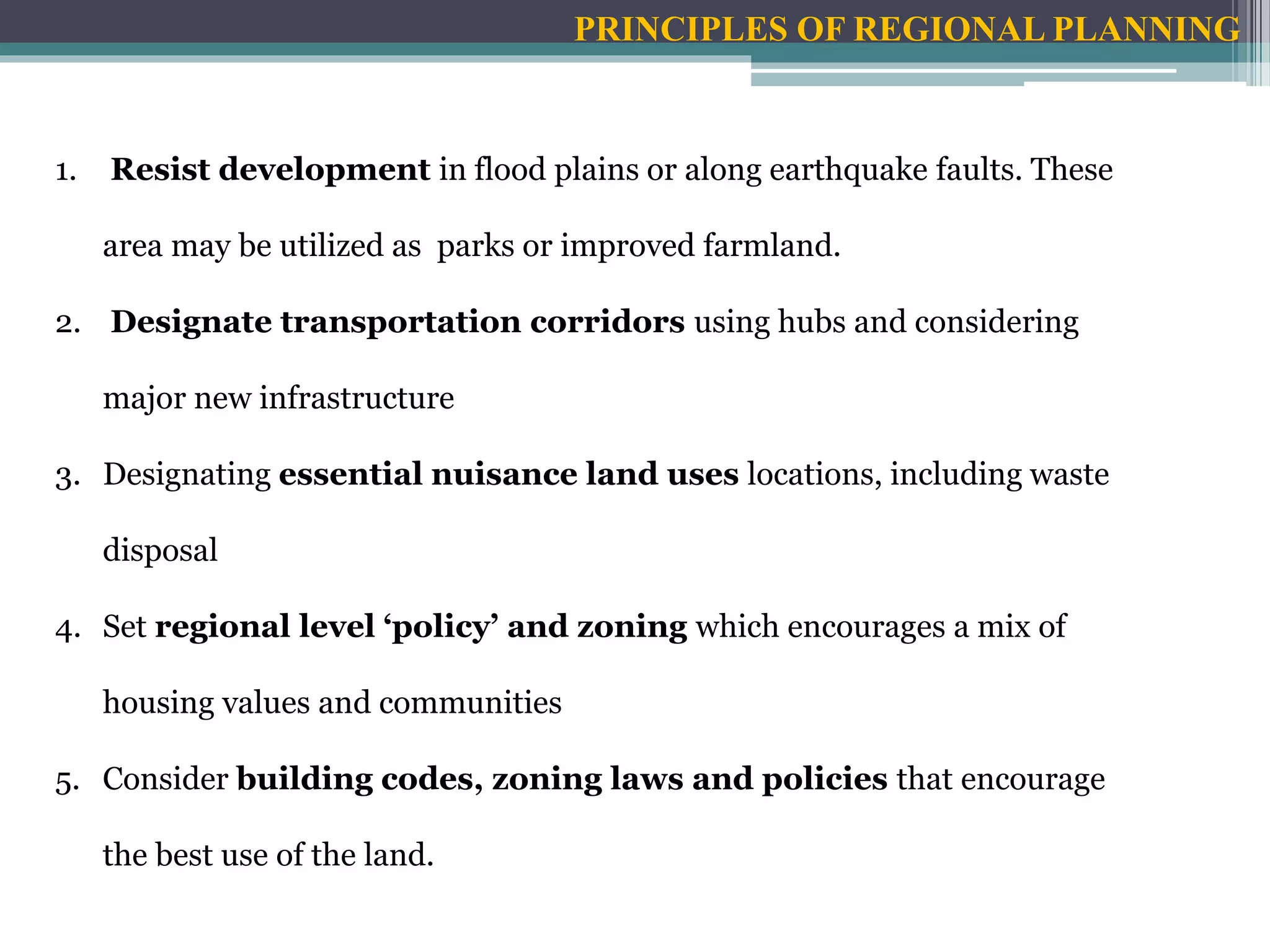 Regional planning ppt | PPTX