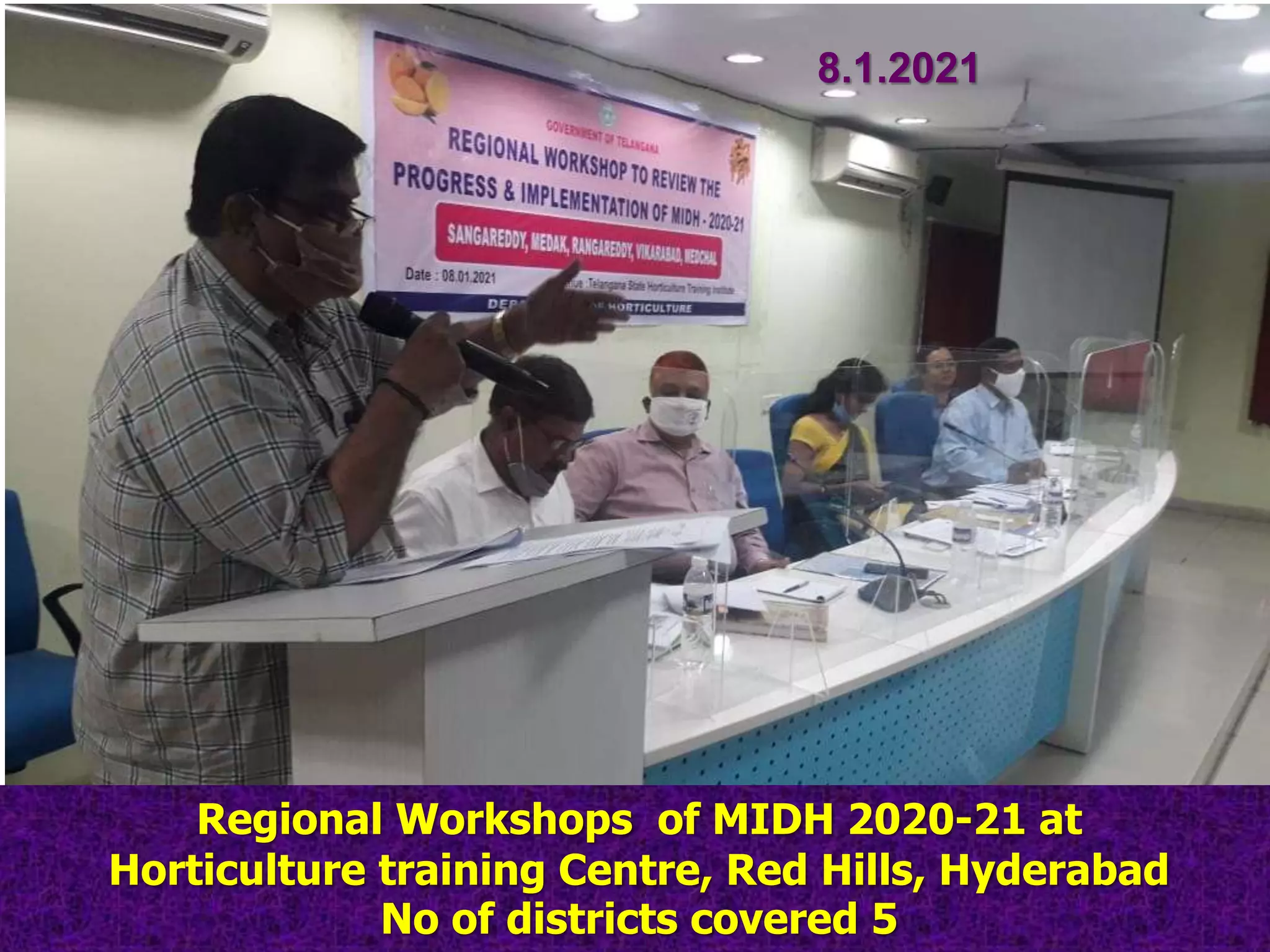 Regional review meetings of MIDH 2020 21 Telangana | PPTX