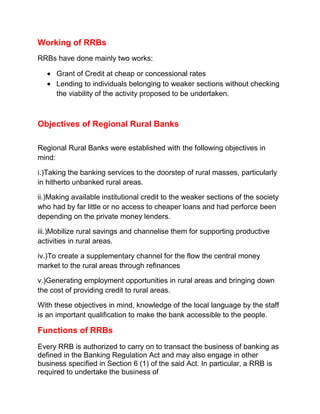 Regional rural banks | DOCX
