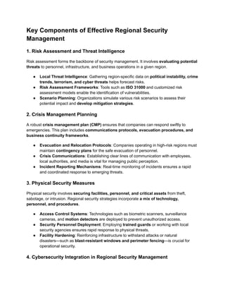 Regional security management.Regional security management | PDF