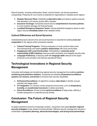 Regional security management.Regional security management | PDF