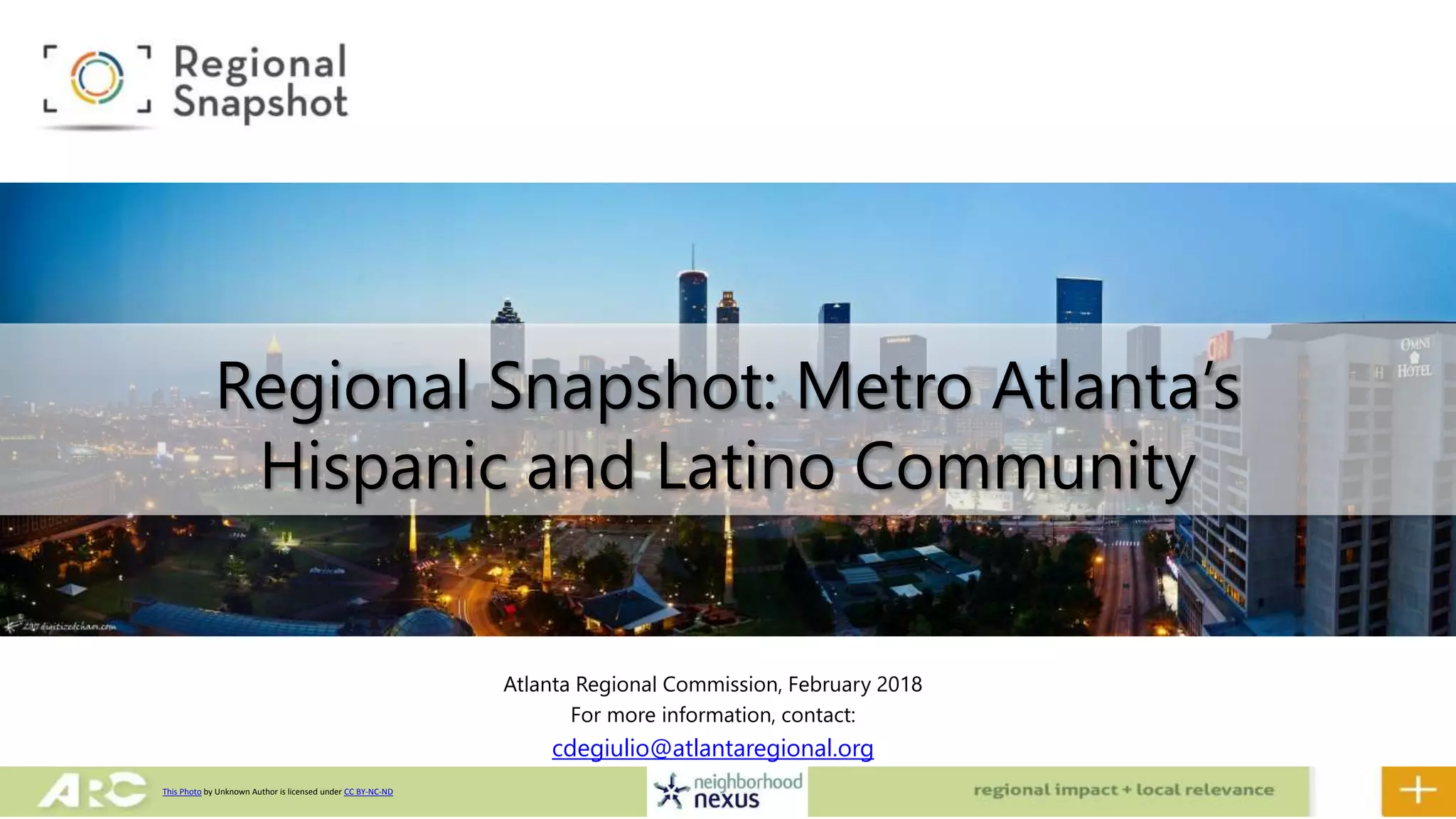Regional Snapshot: Metro Atlanta's Hispanic and Latino Community | PPTX