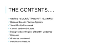 Regional tranport system RTP | PPTX