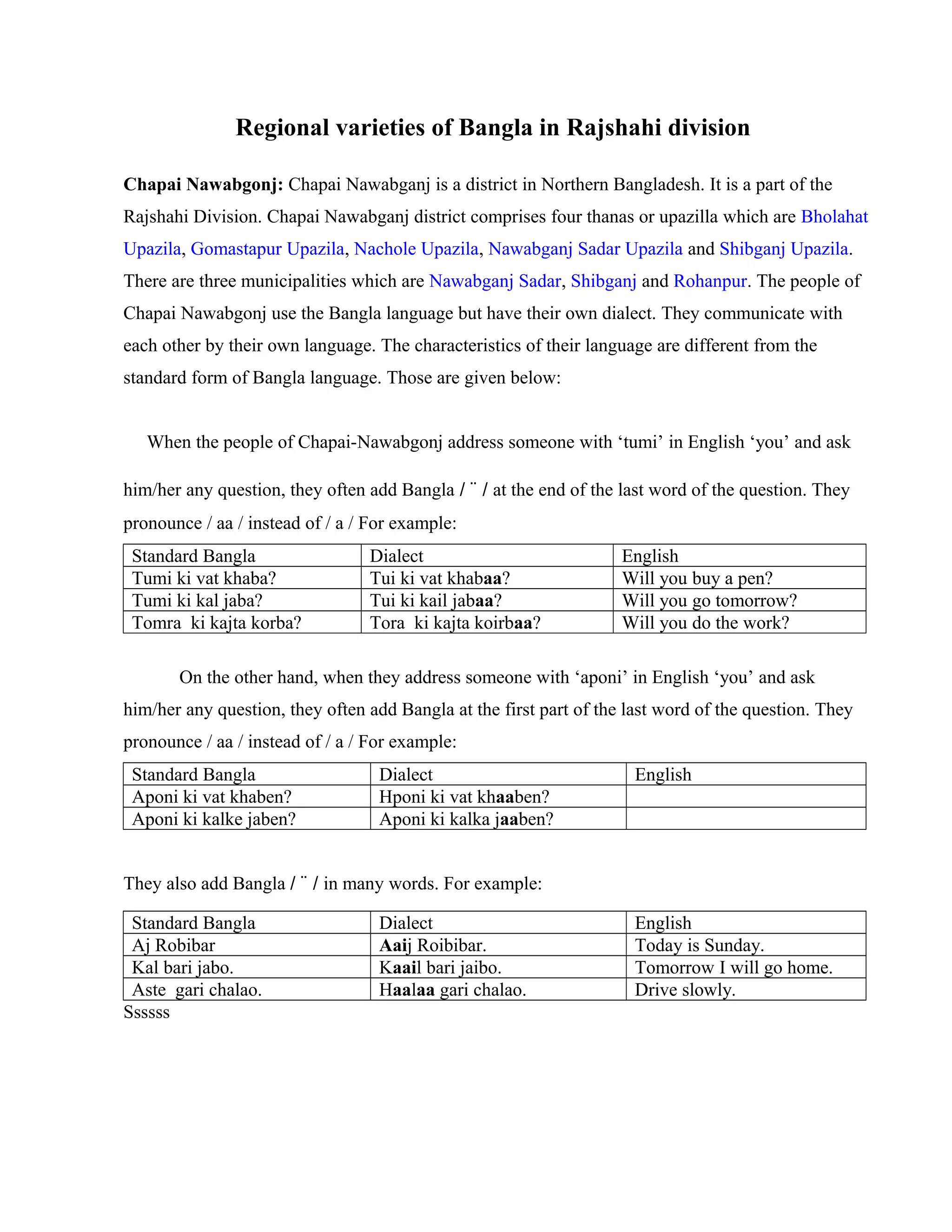 Regional varieties of_bengali_in_rajshahi_division | DOC
