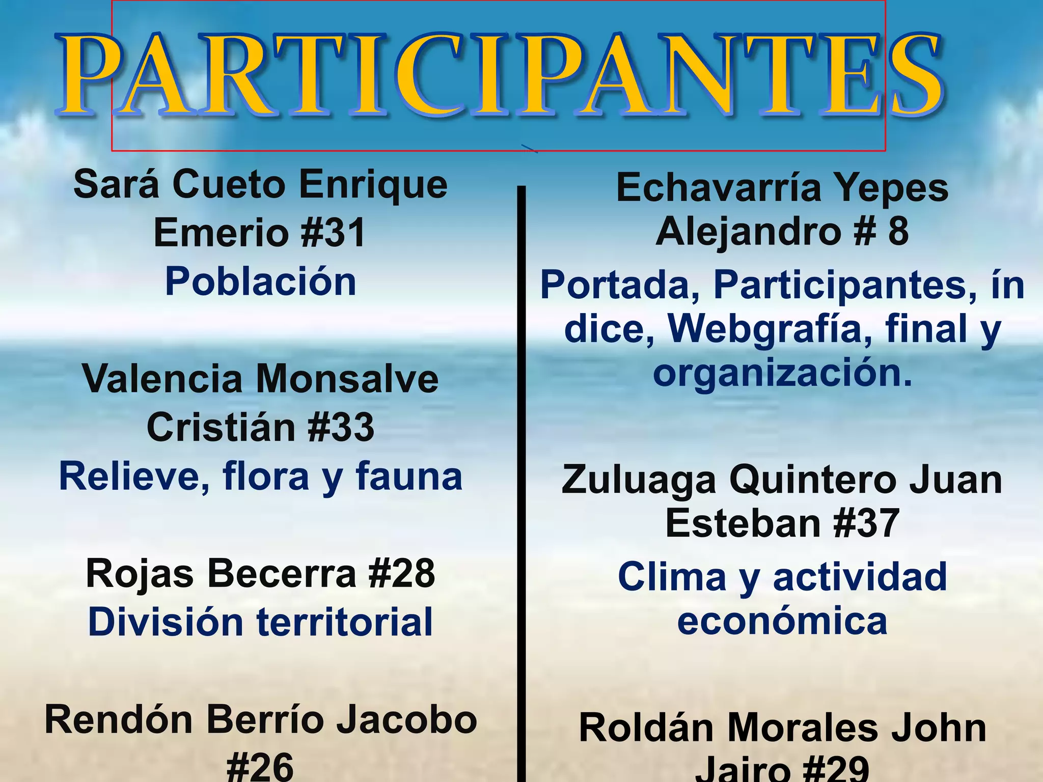 Region caribe 7 d portada, integrantes, indice, webgrafia y final | PPTX