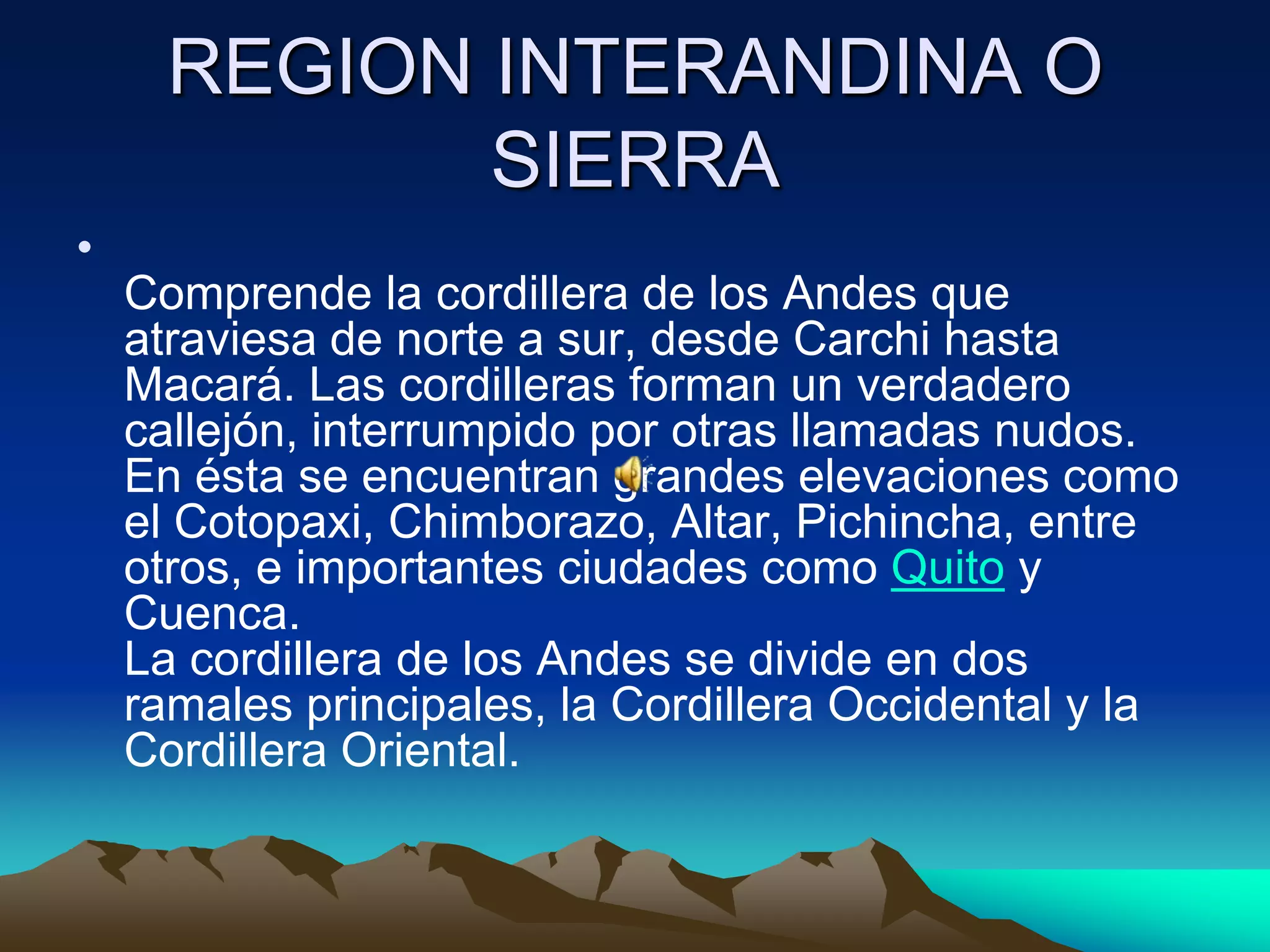 Regiones del ecuador